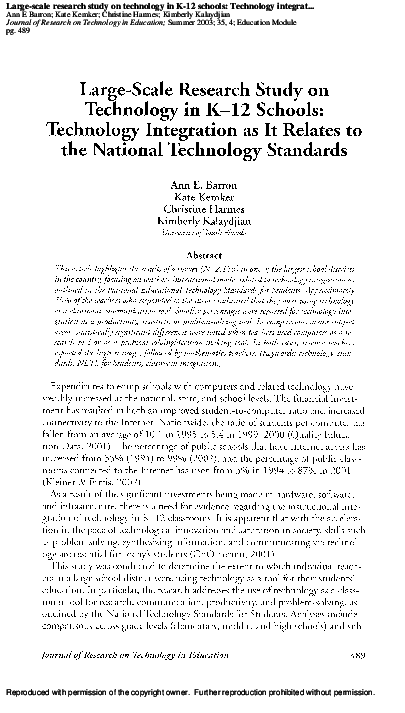 (PDF) Large-Scale Research Study on Technology in K-12 Schools ...