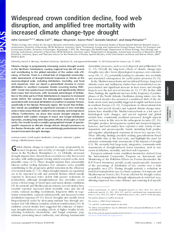 (PDF) Widespread crown condition decline, food web disruption and ...