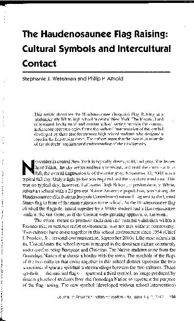 (PDF) The Haudenosaunee Flag-Raising: Cultural Symbols and ...