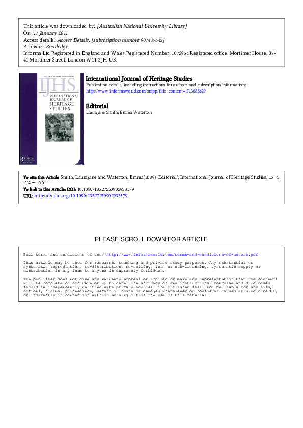 (PDF) IJHS Editorial