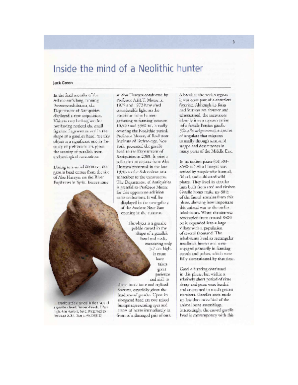 (PDF) Inside the mind of a Neolithic Hunter