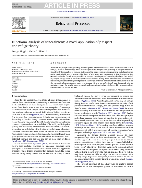 (PDF) Functional analysis of concealment: a novel application of ...