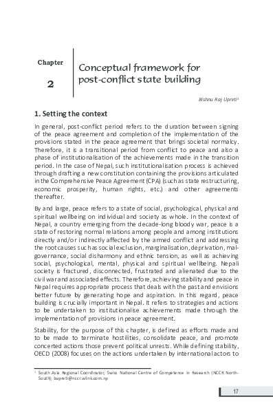 (PDF) Conceptual framework for post conflict reconstrcution