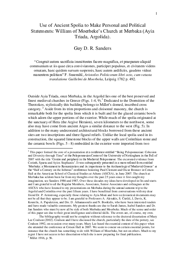 (PDF) Use of Ancient Spolia to Make Personal and Political Statements ...