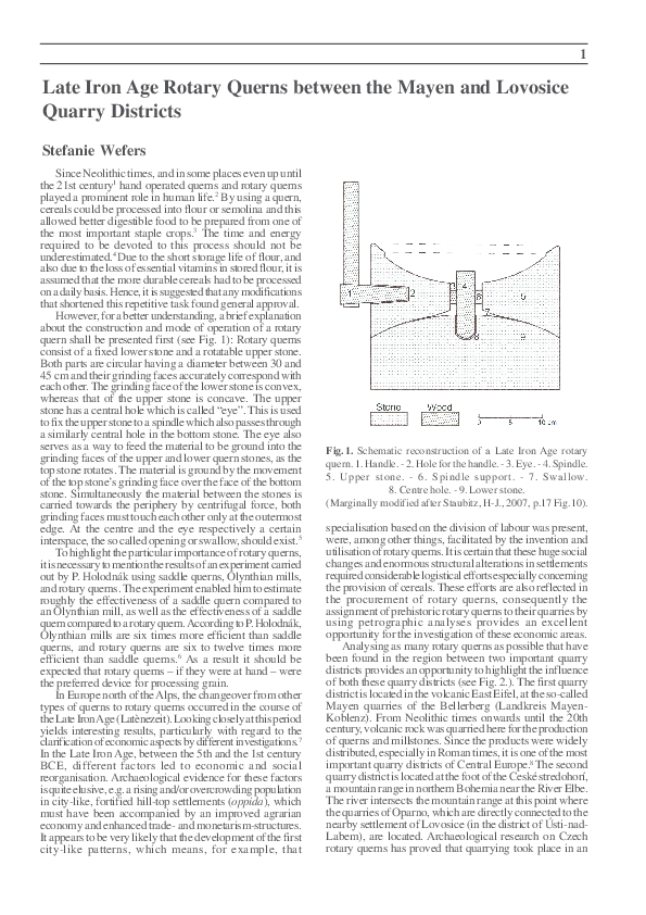 (PDF) Stefanie Wefers, Late Iron Age Rotary Querns between the Mayen ...