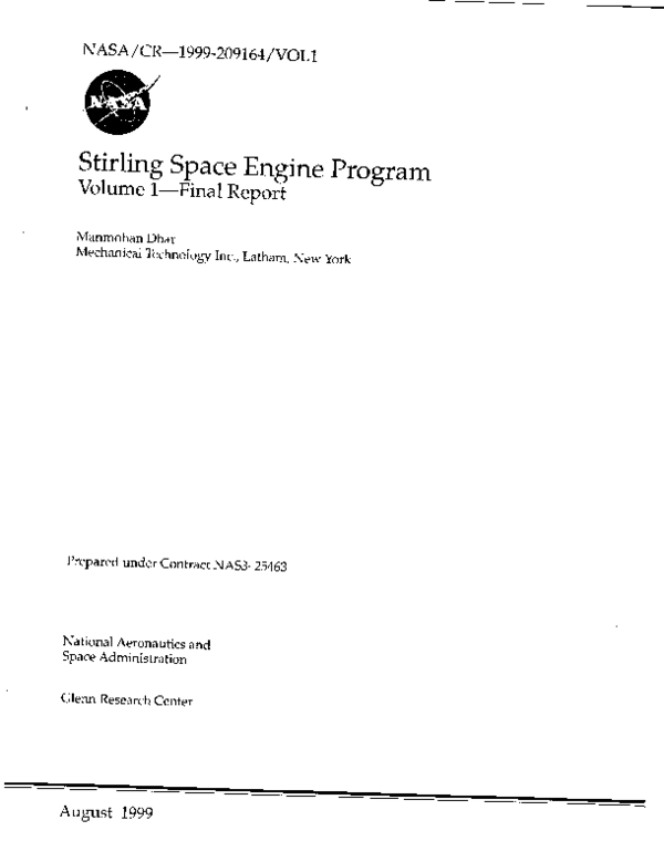 (PDF) stirling space engine program -NASA