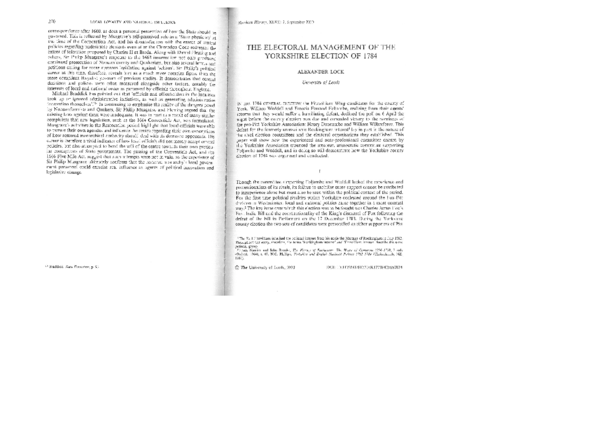 (PDF) Alexander Lock, ‘The Electoral Management of the Yorkshire ...