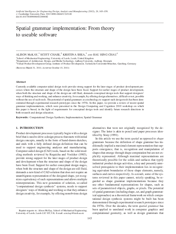(PDF) Spatial grammar implementation: from theory to useable software