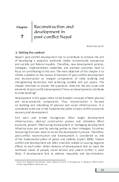 (PDF) Reconstruction and development