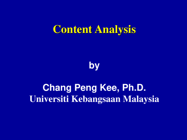 (PPT) Quantitative Content Analysis Workshop