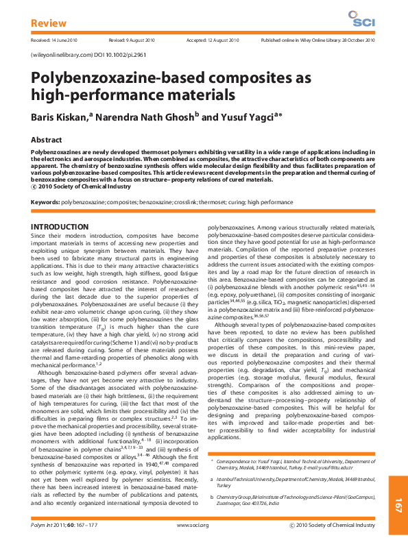 (PDF) Polybenzoxazine‐based composites as high‐performance materials