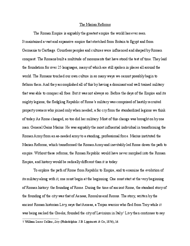 (DOC) The Marian Reforms