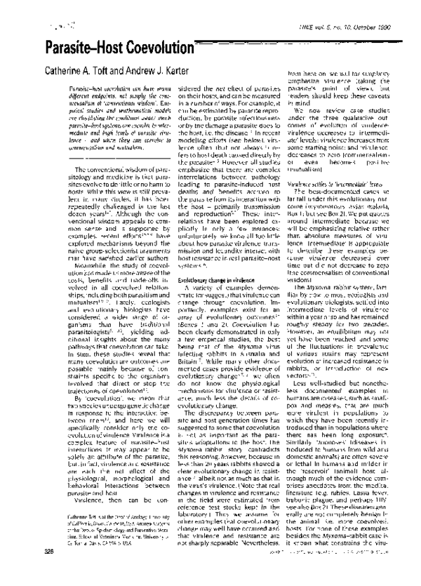 (PDF) Parasite-Host Coevolution