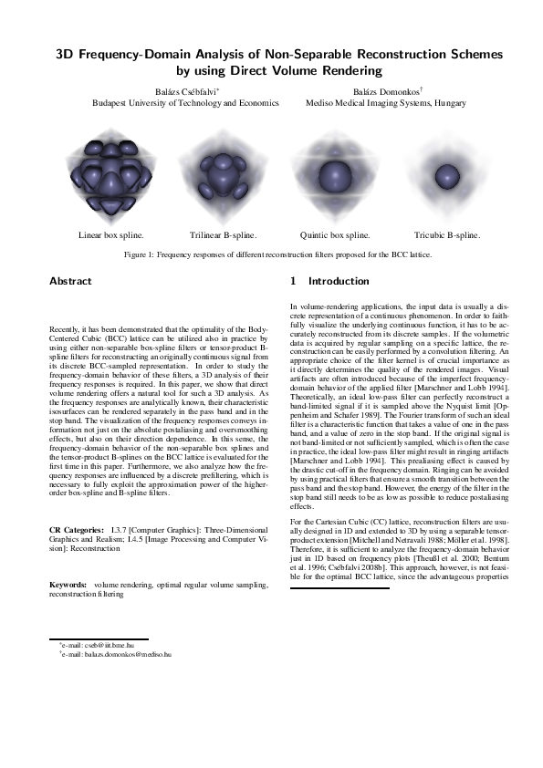 (PDF) 3D Frequency-Domain Analysis of Non-Separable Reconstruction ...