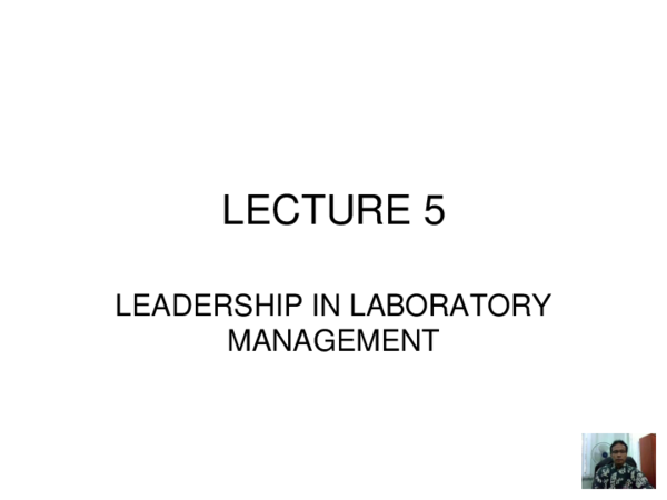 (PDF) LEADERSHIP IN LABORATORY MANAGEMENT
