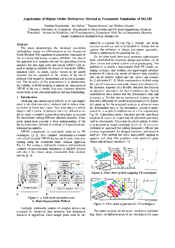 Pdf Application Of Higher Order Derivatives Method To Parametric