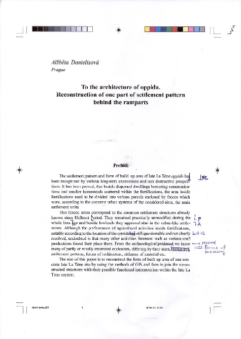 (PDF) To the architecture of oppida. Reconstruction of one part of ...