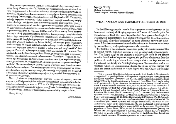 (PDF) What Anselm and Gaunilo told each other