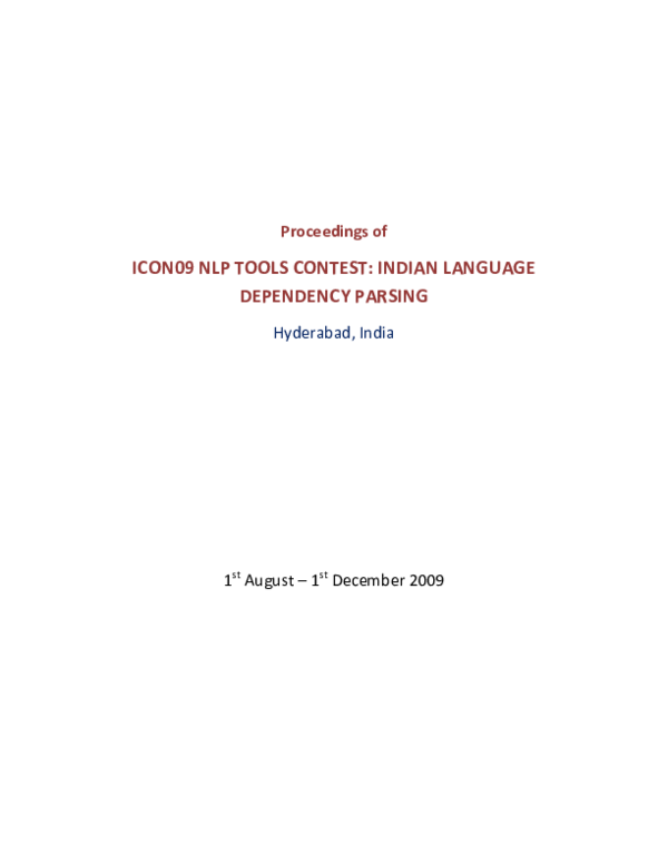 (PDF) Grammar Driven Rules for Hybrid Bengali Dependency Parsing