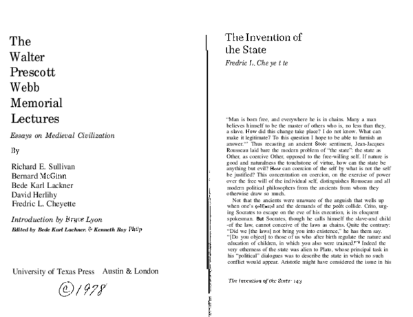 (PDF) The Invention of the State