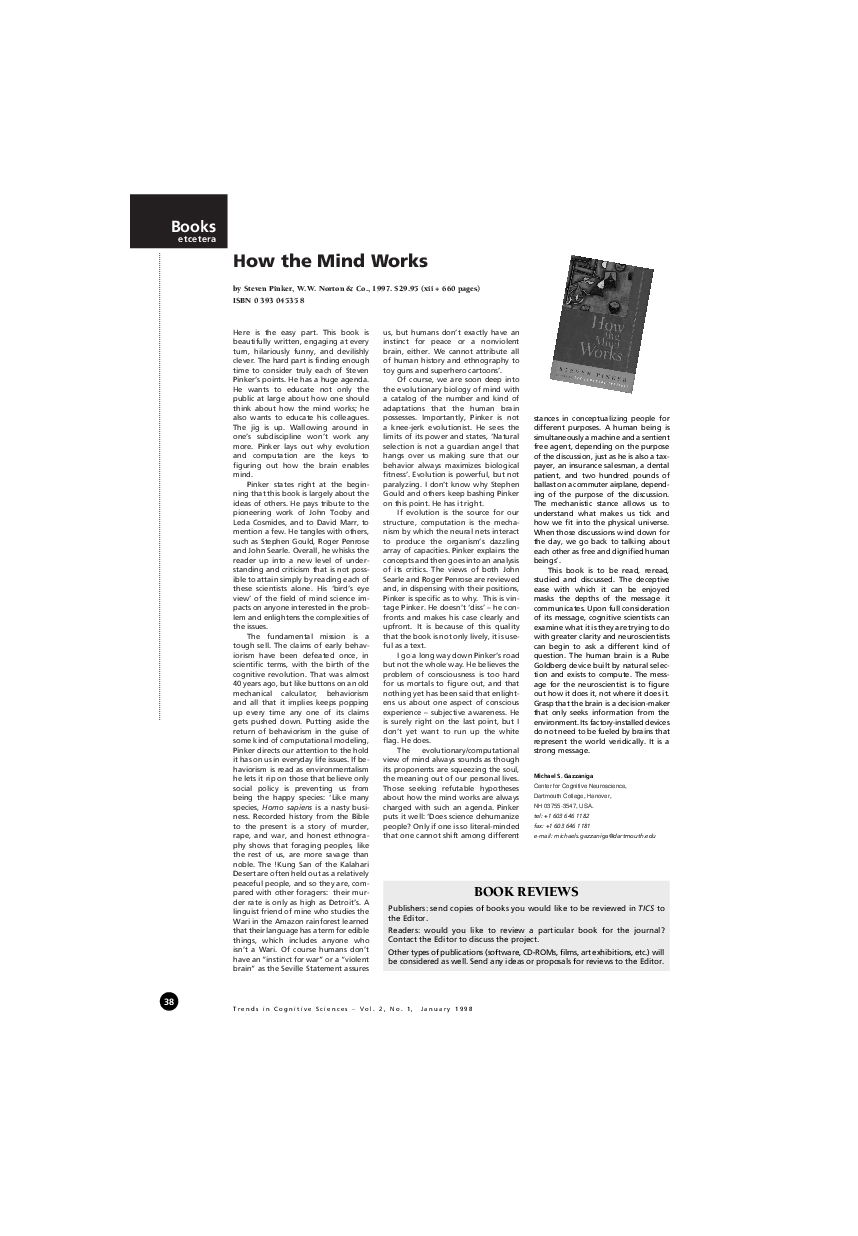 (PDF) How the mind works
