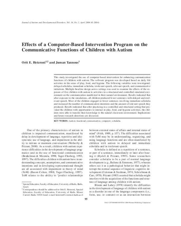 (PDF) Effects of a computer-based intervention program on the ...