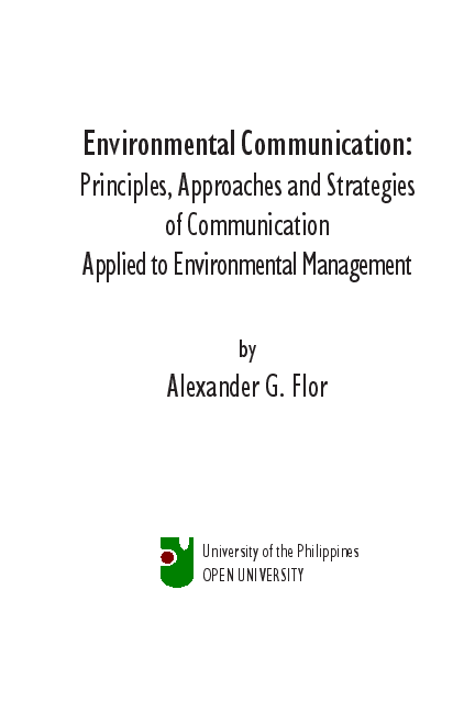 (PDF) Environmental Communication
