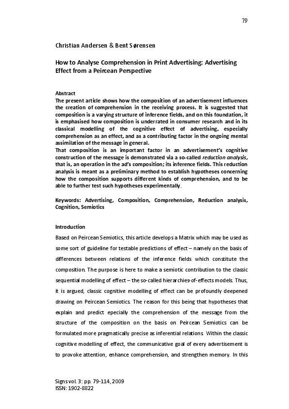 Print Advertisements To Analyze