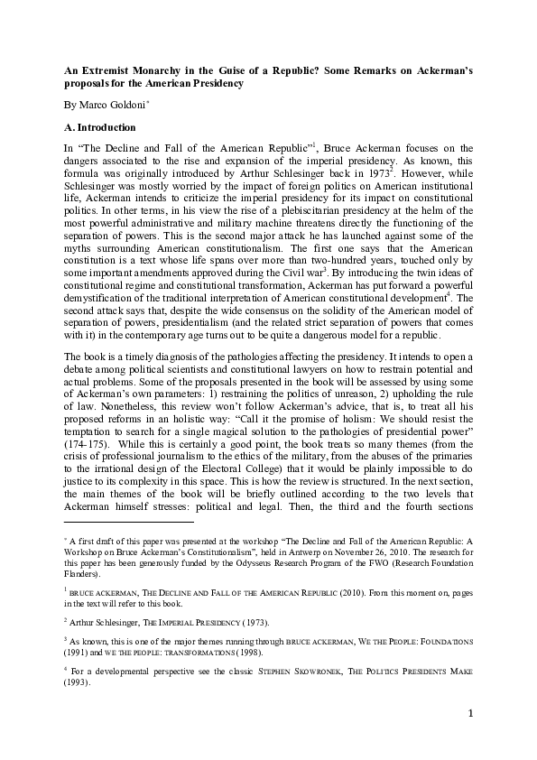 (PDF) An Extremist Monarchy In the Guise of a Republic? Remarks on ...