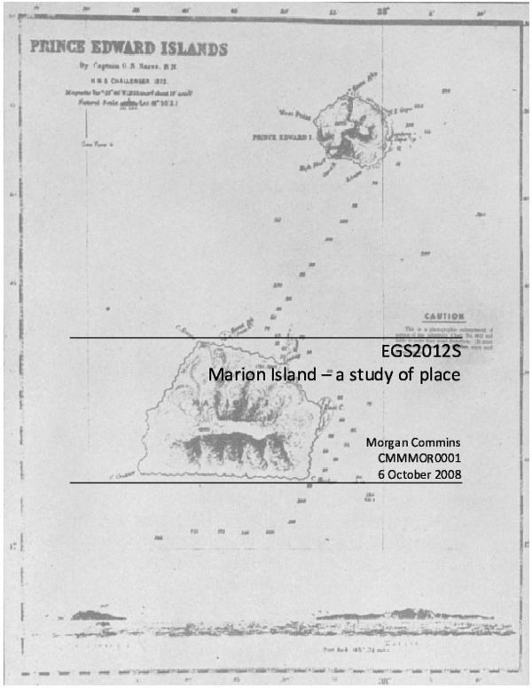 (PDF) Marion Island - a study of place