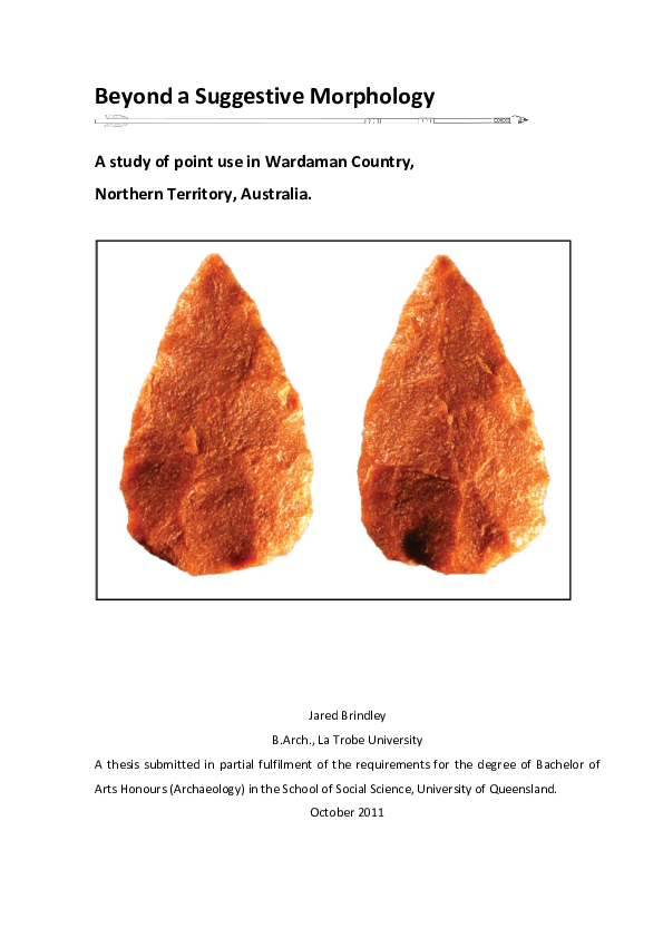 (PDF) Brindley 2011 Beyond a Suggestive Morphology