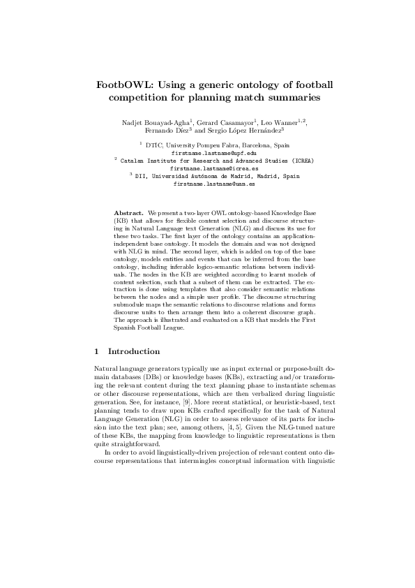 (PDF) 2011 - FootbOWL: using a generic ontology of football competition ...