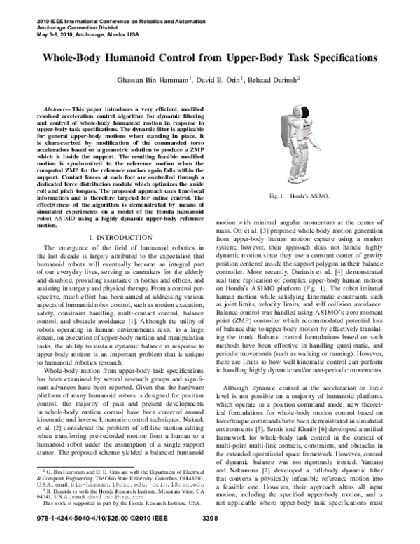 (PDF) Whole-body humanoid control from upper-body task specifications