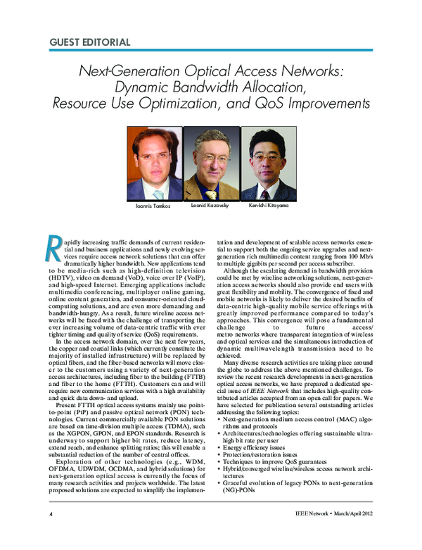 Pdf Next Generation Optical Access Networks Dynamic Bandwidth