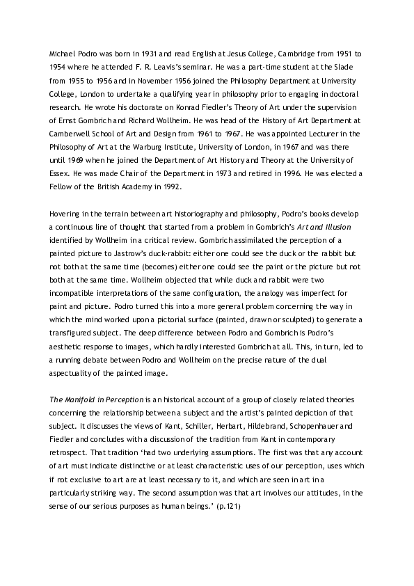 (DOC) Encyclopedia entry on Michael Podro