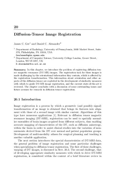(PDF) Diffusion-tensor image registration