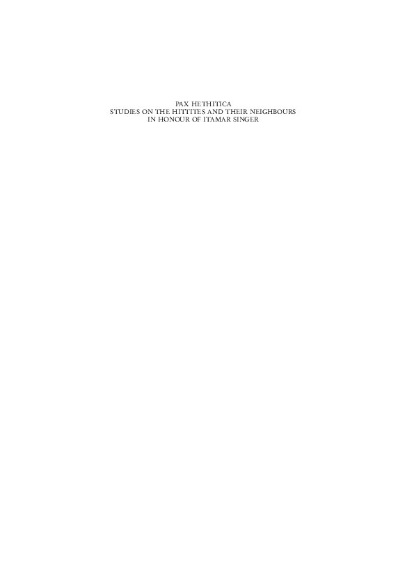 (PDF) West Semitic god El in Anatolian Hieroglyphic transmission