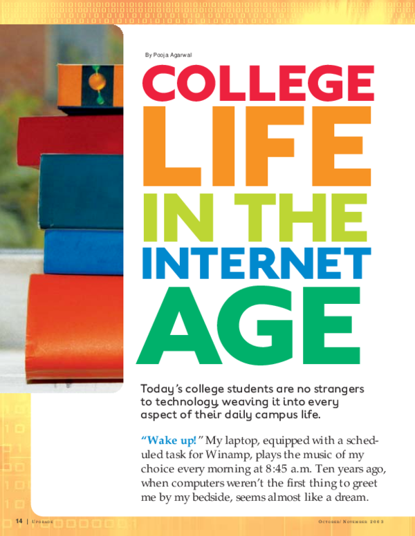 (PDF) College Life in the Internet Age