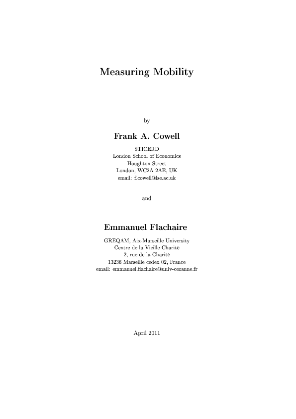 (PDF) Measuring Mobility