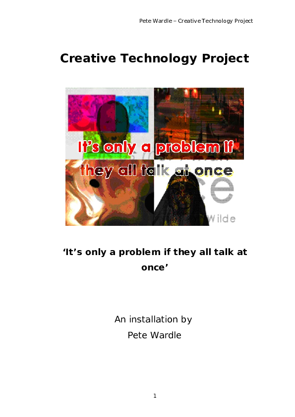 (DOC) Creative Technology Project