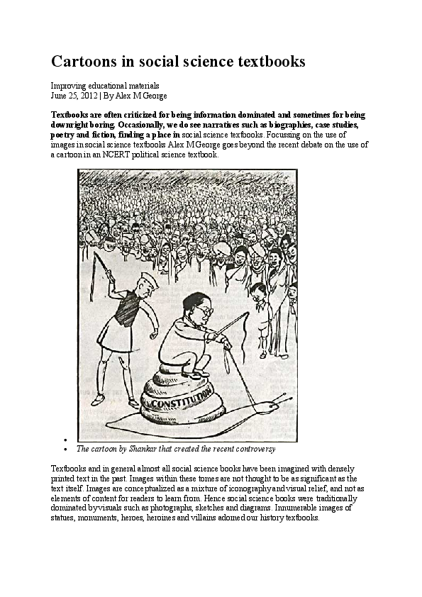 (DOC) Cartoons in Social Science Textbooks