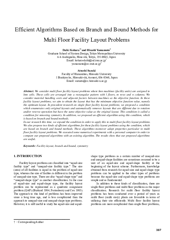 (PDF) Efficient Algorithms Based on Branch and Bound Methods for Multi ...