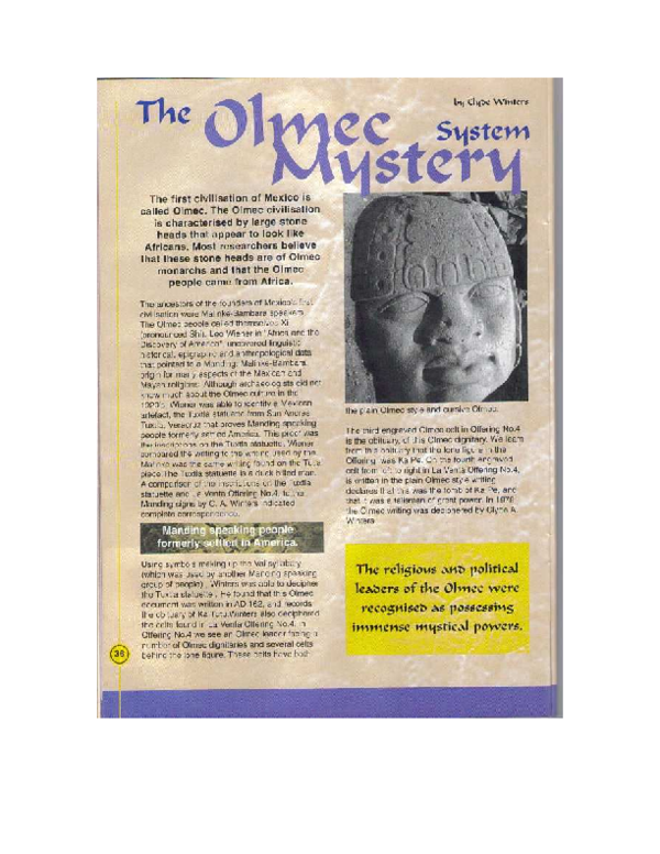 (PDF) The Olmec Mystery System
