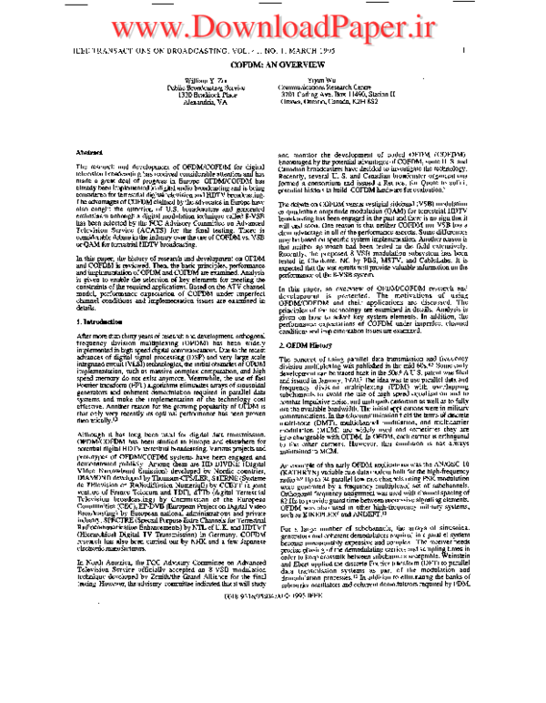 (PDF) COFDM: An overview