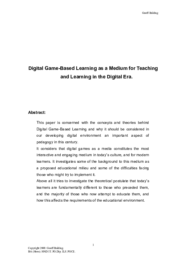 Doc Digital Game Based Learning