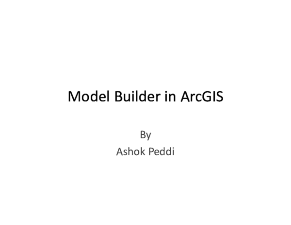 (PDF) Model Builder in ArcGIS