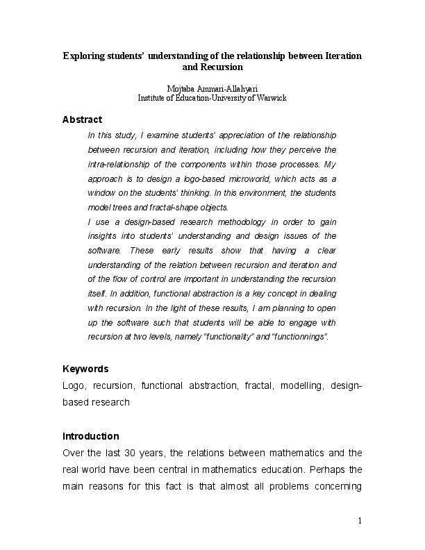 (DOC) Exploring students' understanding of the relationship between ...