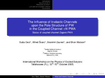 (PDF) THE INFLUENCE OF INELASTIC CHANNELS UPON THE POLE STRUCTURE OF PW ...