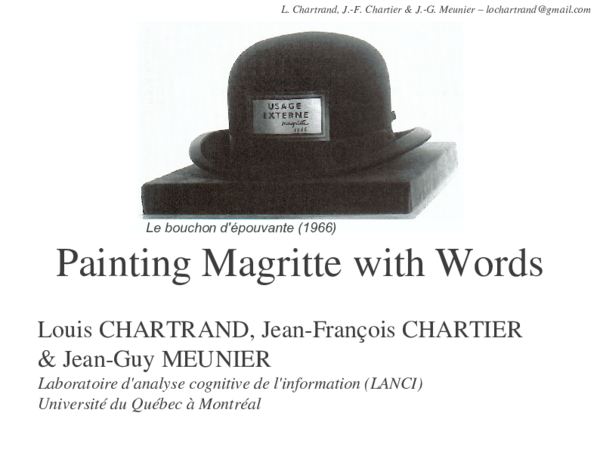 (PDF) Painting Magritte with Words