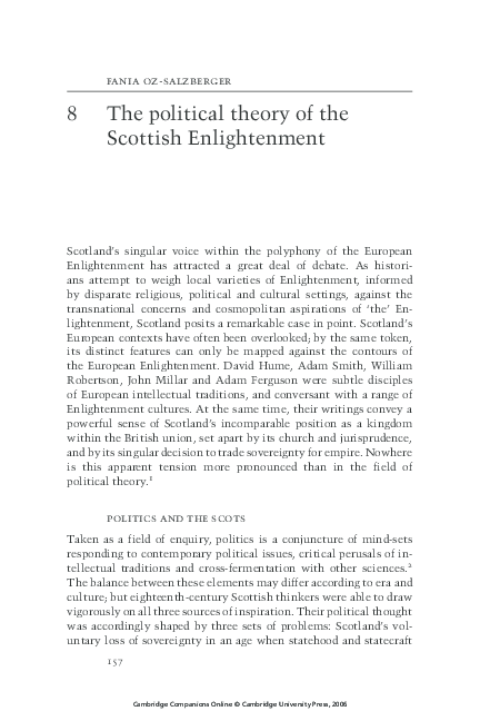 (PDF) The Political Theory of the Scottish Enlightenment